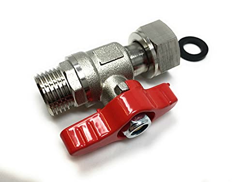 1/2 Kugelhahn Wasser Messing Absperrhahn Absperrventil mit Verschraubu ...